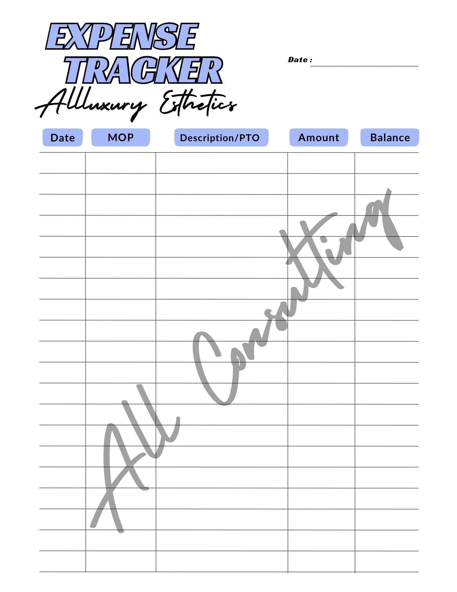 Expense Tracker Template - Etsy