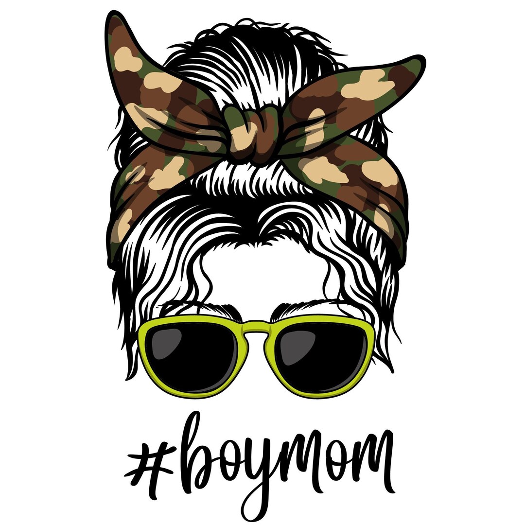 Mom Life Svg Messy Bun Svg Mom Of Both Svg Etsy