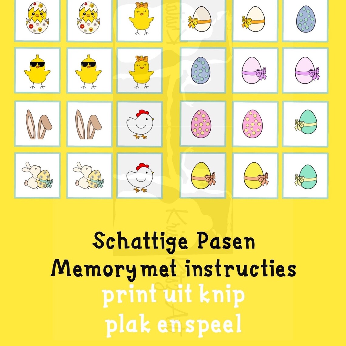Paas Memory spelletje om zelf uit te printen | Sale | diy spel ...