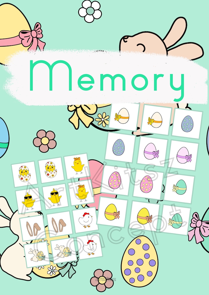 Paas Memory spelletje om zelf uit te printen | Sale | diy spel ...