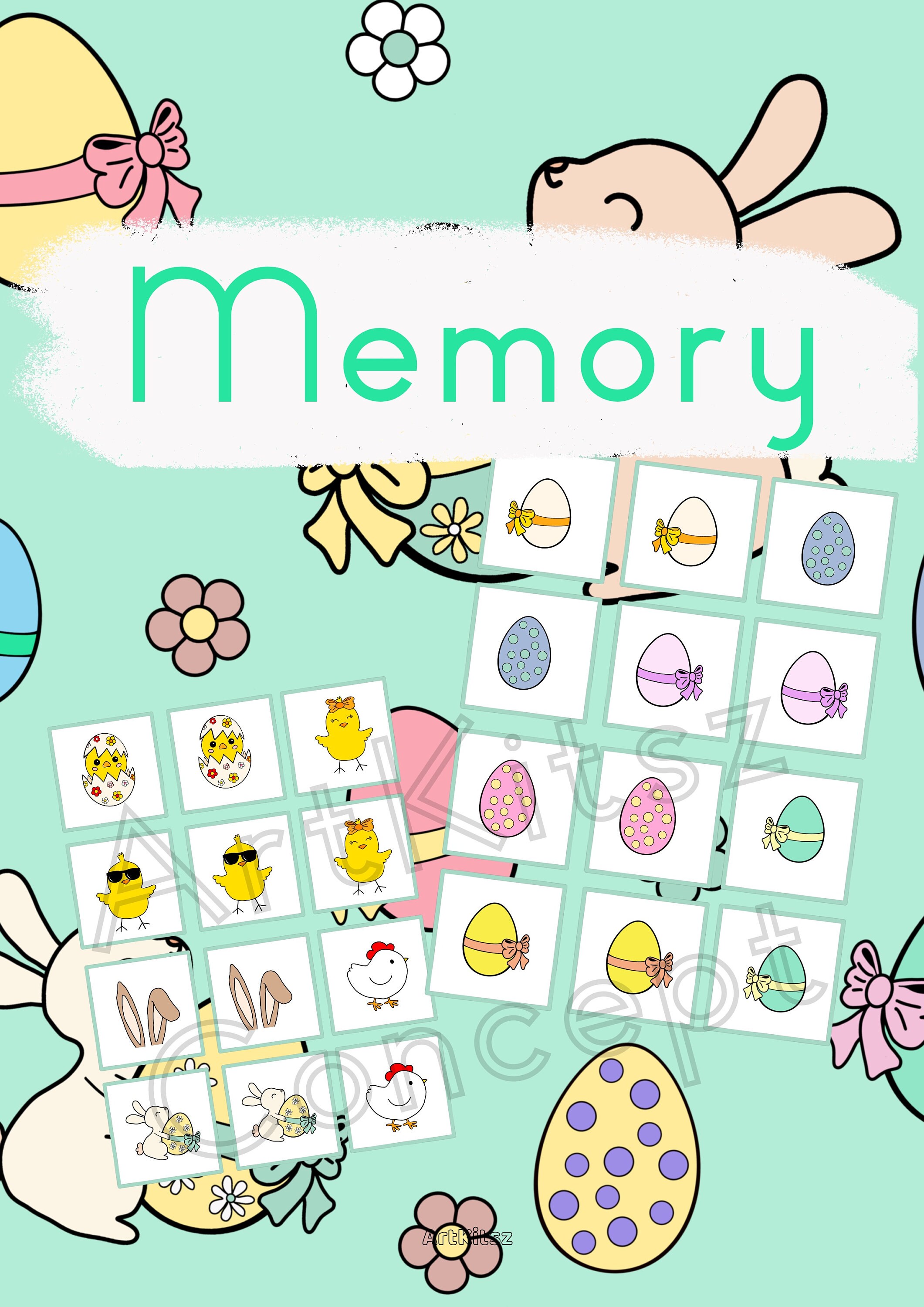 Paas Memory spelletje om zelf uit te printen | Sale | diy spel ...