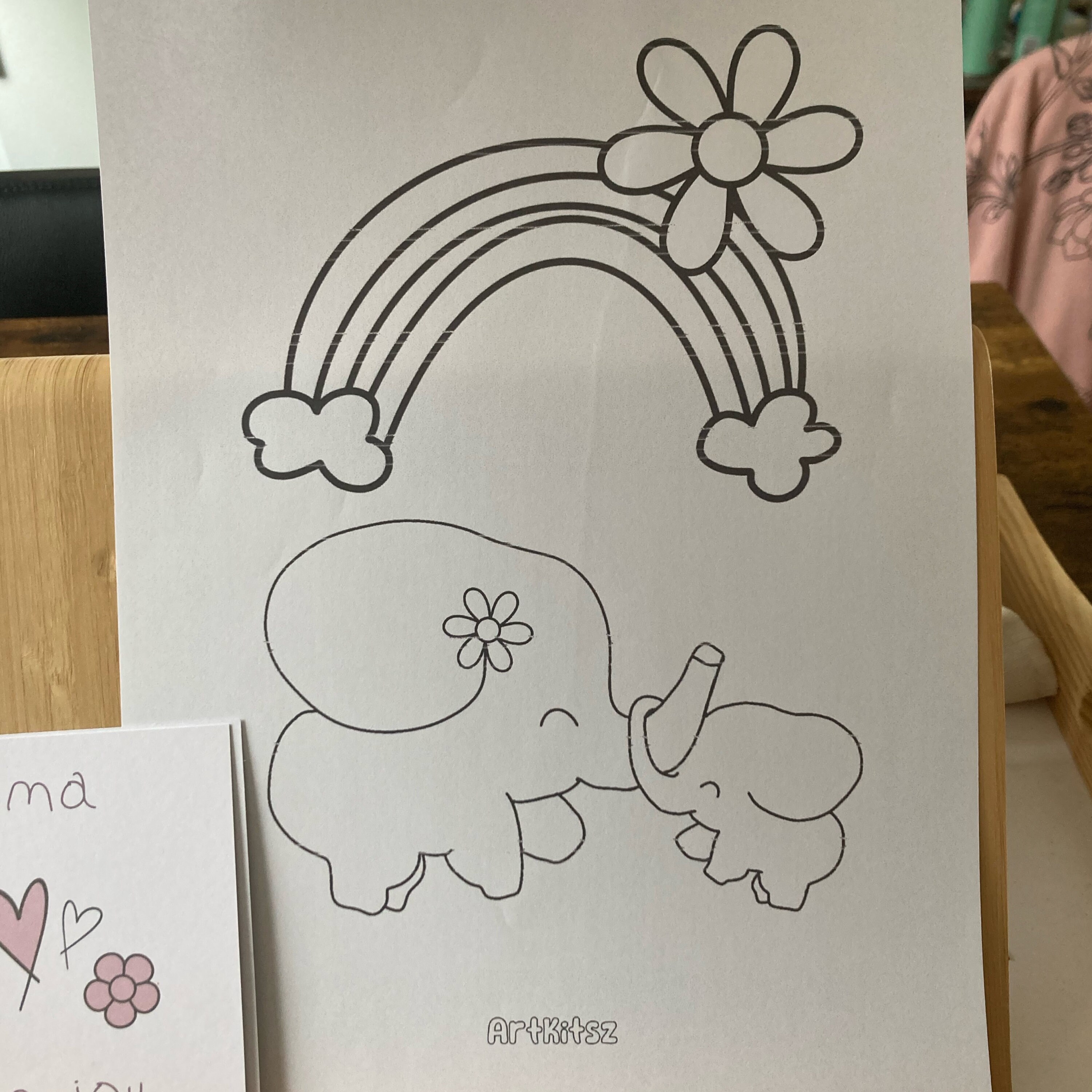 Elephants Greeting Card Printable to the Moon and Back Including Free ...