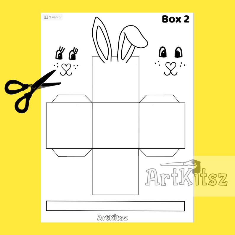 DIY Easter Bunny Basket Template L & XL | 2 X | Treat Idea | Templates ...