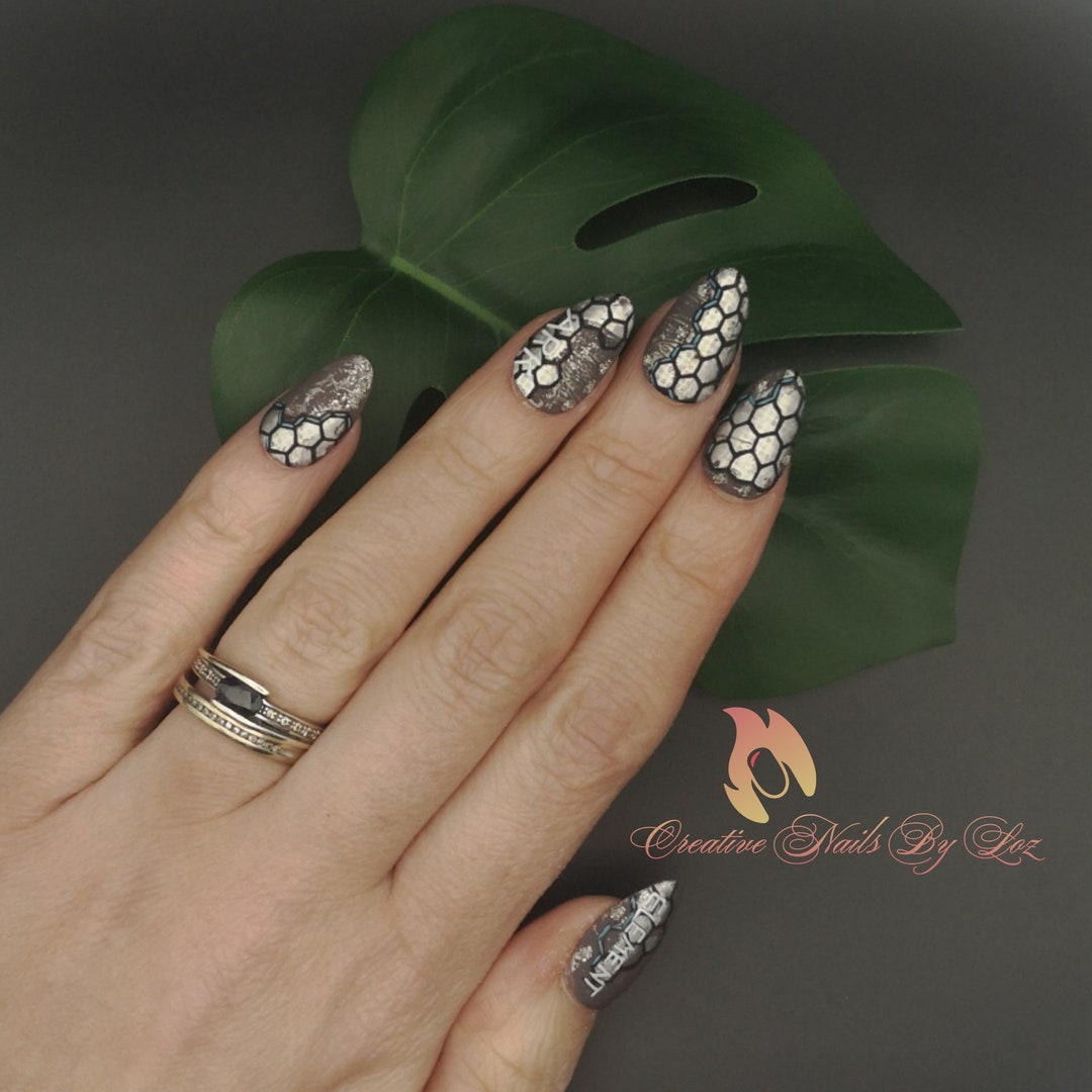 Ark-survival Inspired - Tek Element - FULL DESIGN - Xami Press-on Nails ...