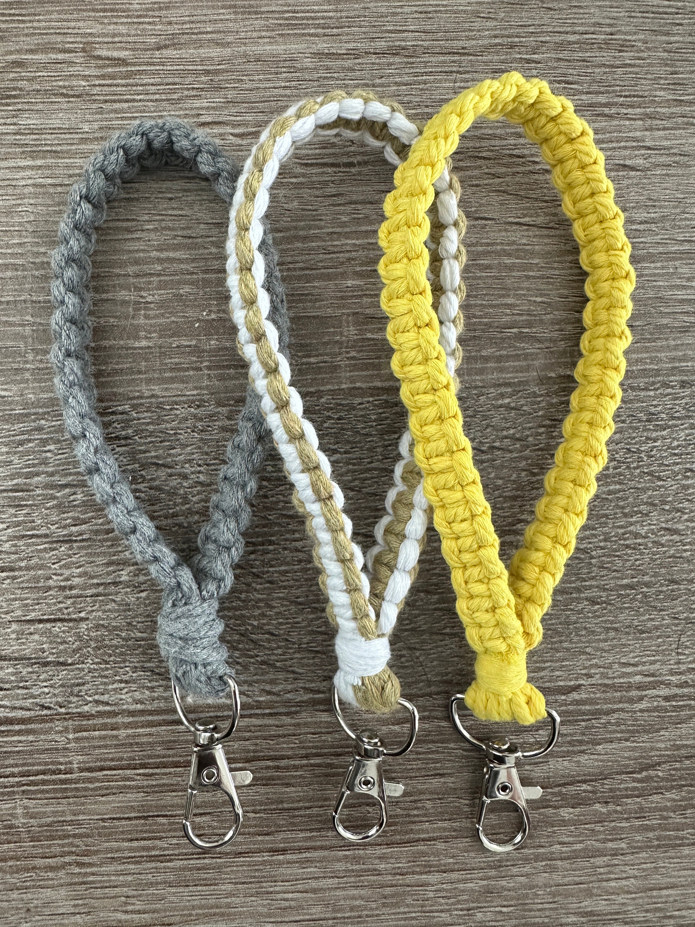 Twisted Macrame Wristlet Keychain: Personalized Key Lanyard - Etsy