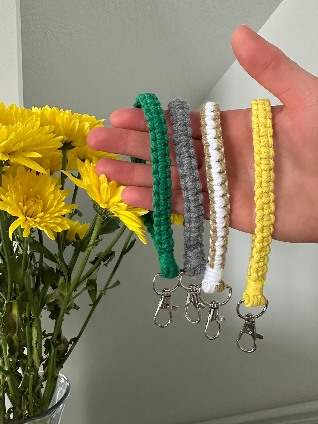 Twisted Macrame Wristlet Keychain: Personalized Key Lanyard - Etsy