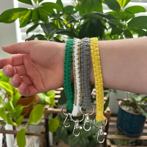 Twisted Macrame Wristlet Keychain: Personalized Key Lanyard - Etsy