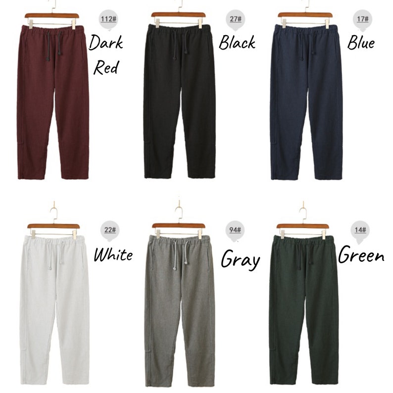 6-colors Sustainable Natural Linen Handmade Mens Spring Summer ...