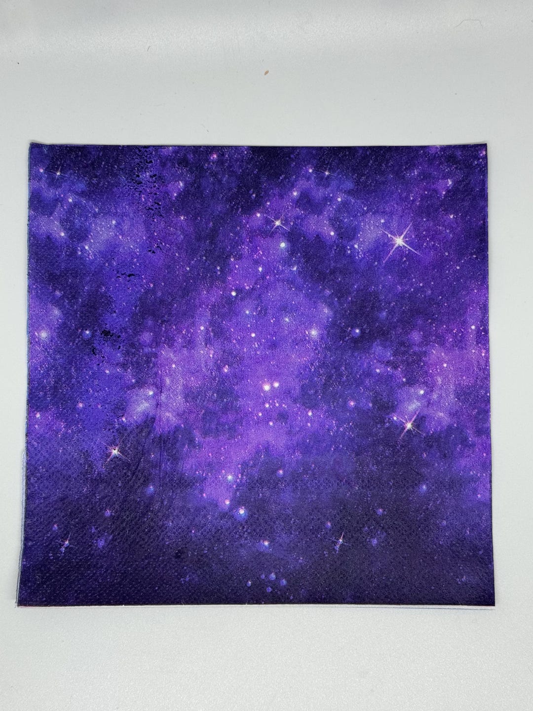 Paper Napkins for Decoupage, Cardmaking, Mixed Media, Purple Galaxy ...