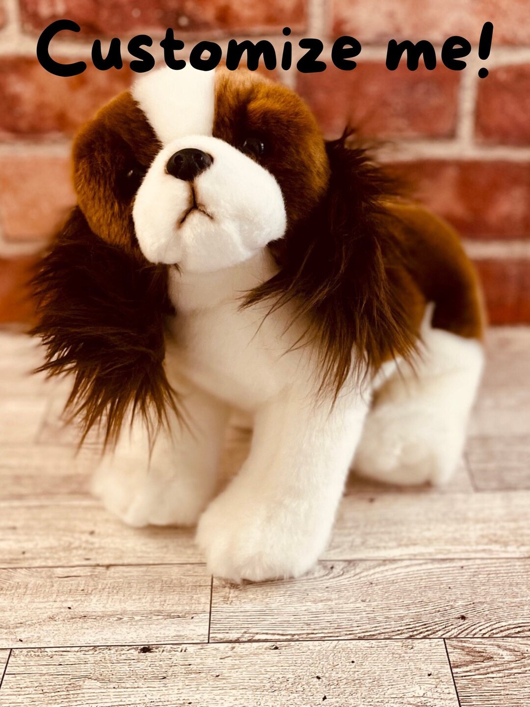 Springer/cavalier King Charles Spaniel Plush With Customizable - Etsy
