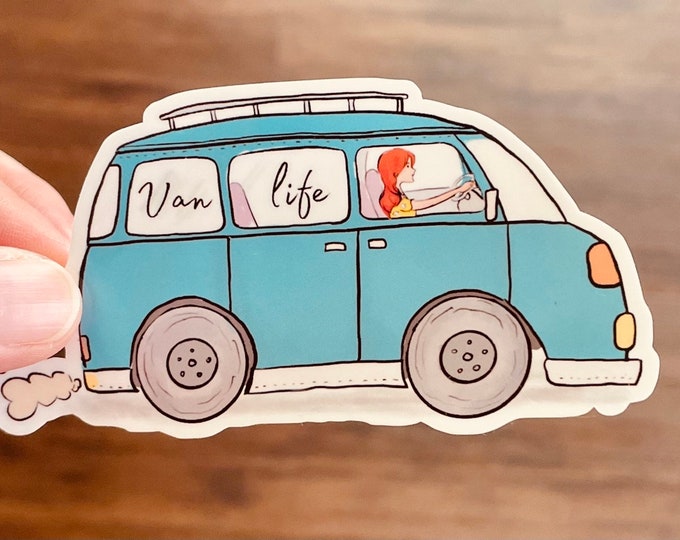 Van Life Sticker Vinyl Sticker, Laptop Sticker, Water Bottle Sticker ...