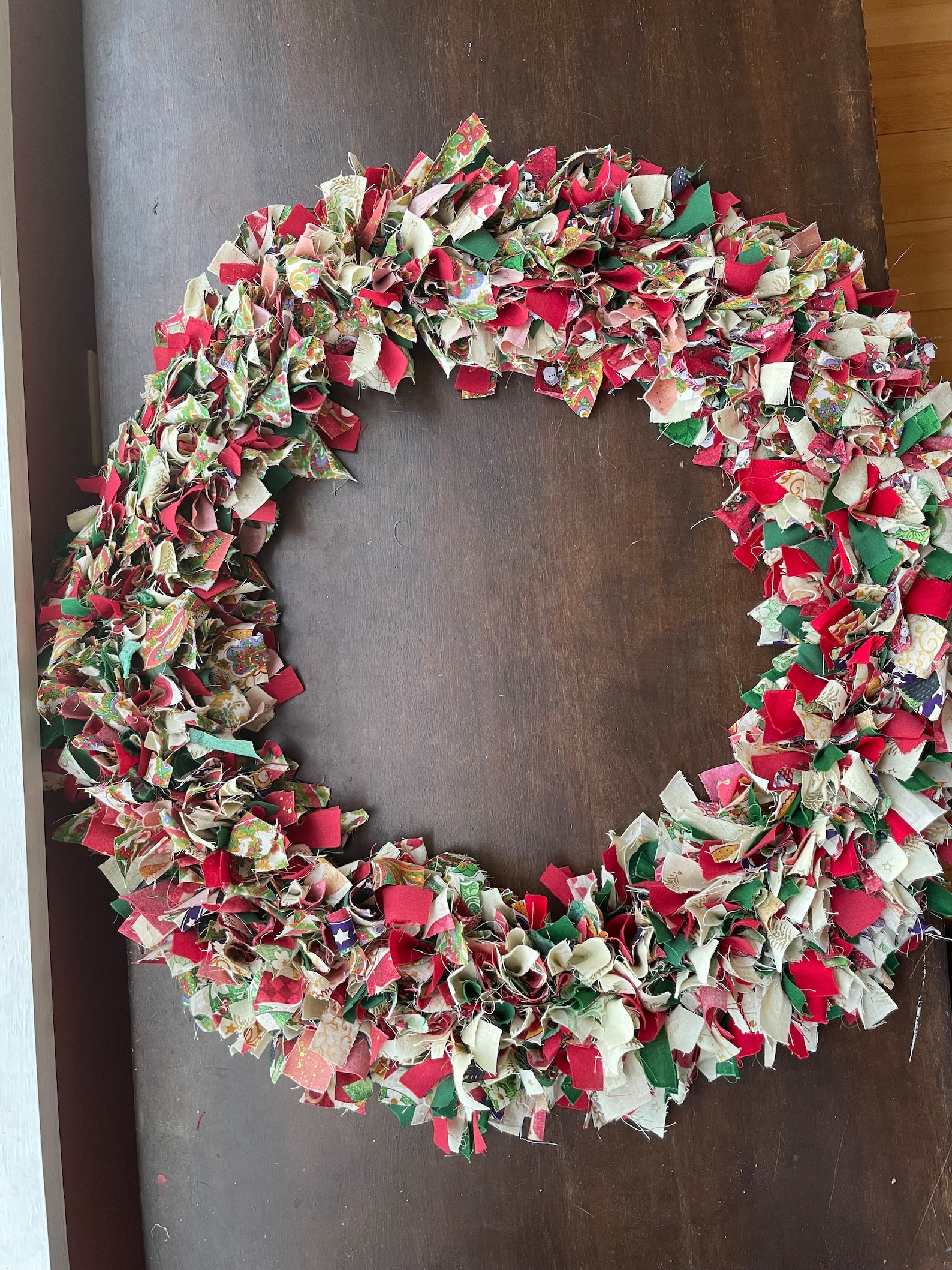 Christmas Color Rag Wreath - Etsy