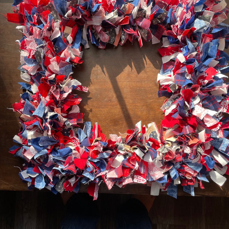 Patriotic Rag Wreath - Etsy