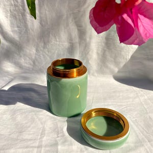 Cute Pastel Ceramic Stash Jar - Etsy