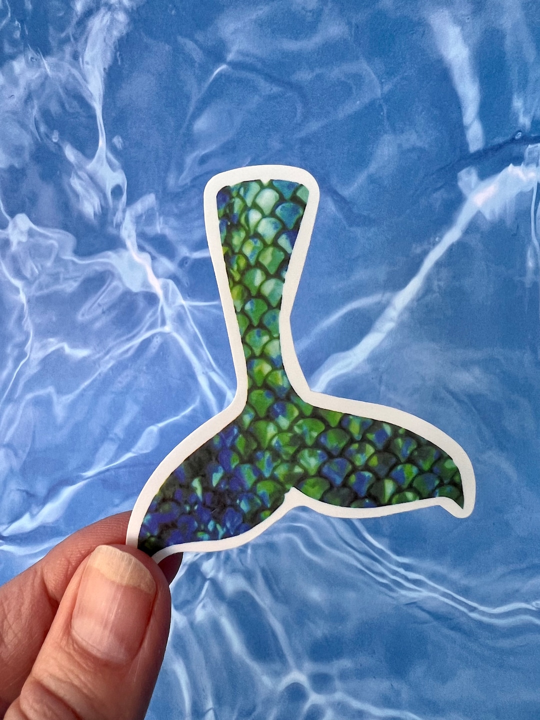 Mermaid Tail Vinyl Waterproof Sticker Decal Water Bottle Sticker Laptop ...