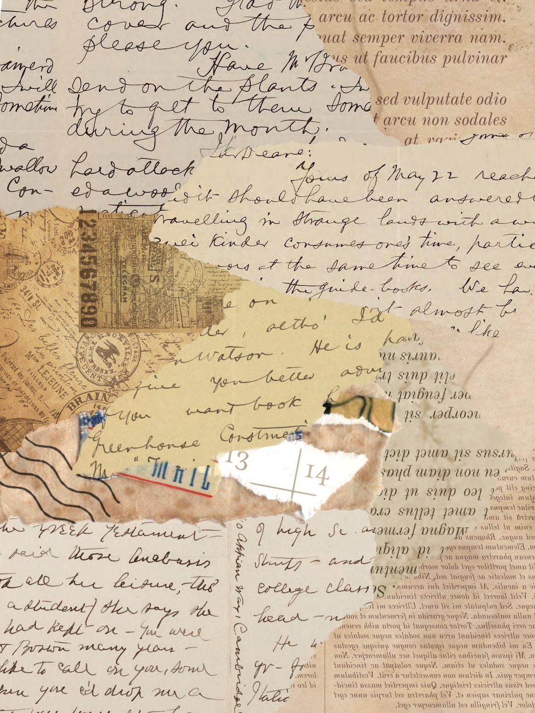 Torn Brown Paper, Background Images, 15 Unique Collages for ...