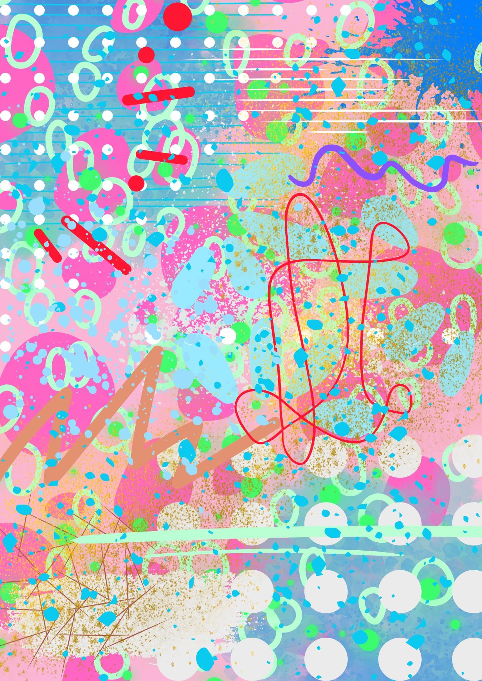 Abstract Paint Splatter Papers: Colorful Scrapbook Images (digital ...