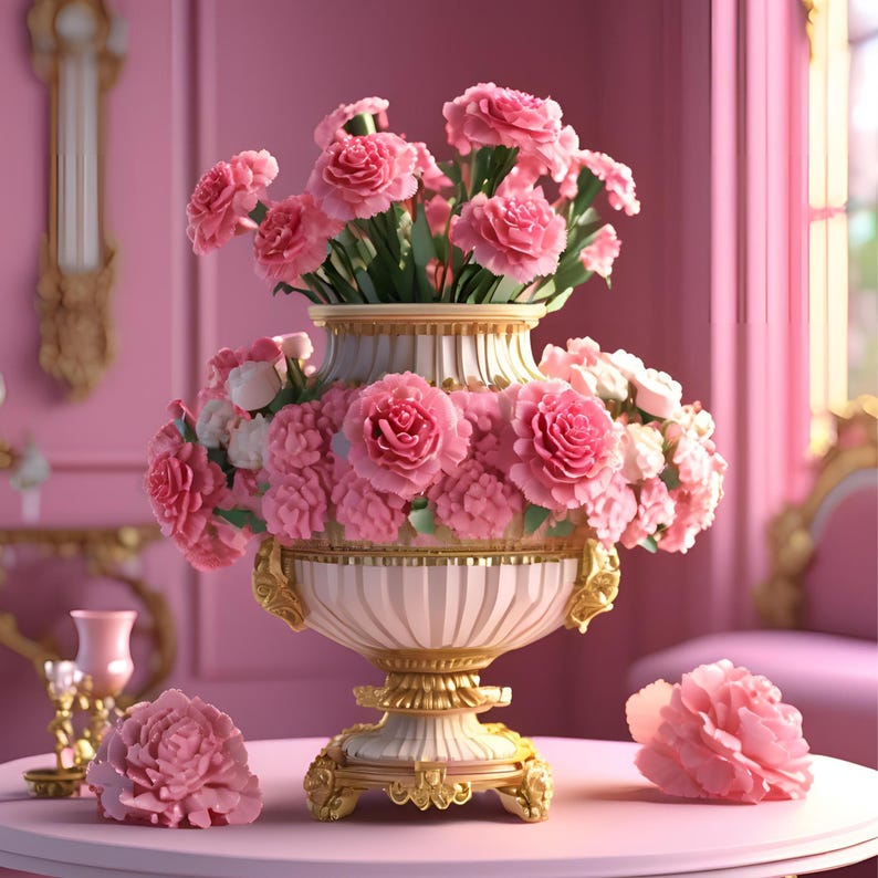 20 AI Generated Digital Zip Files, Red Roses, Pink Roses, Carnations ...