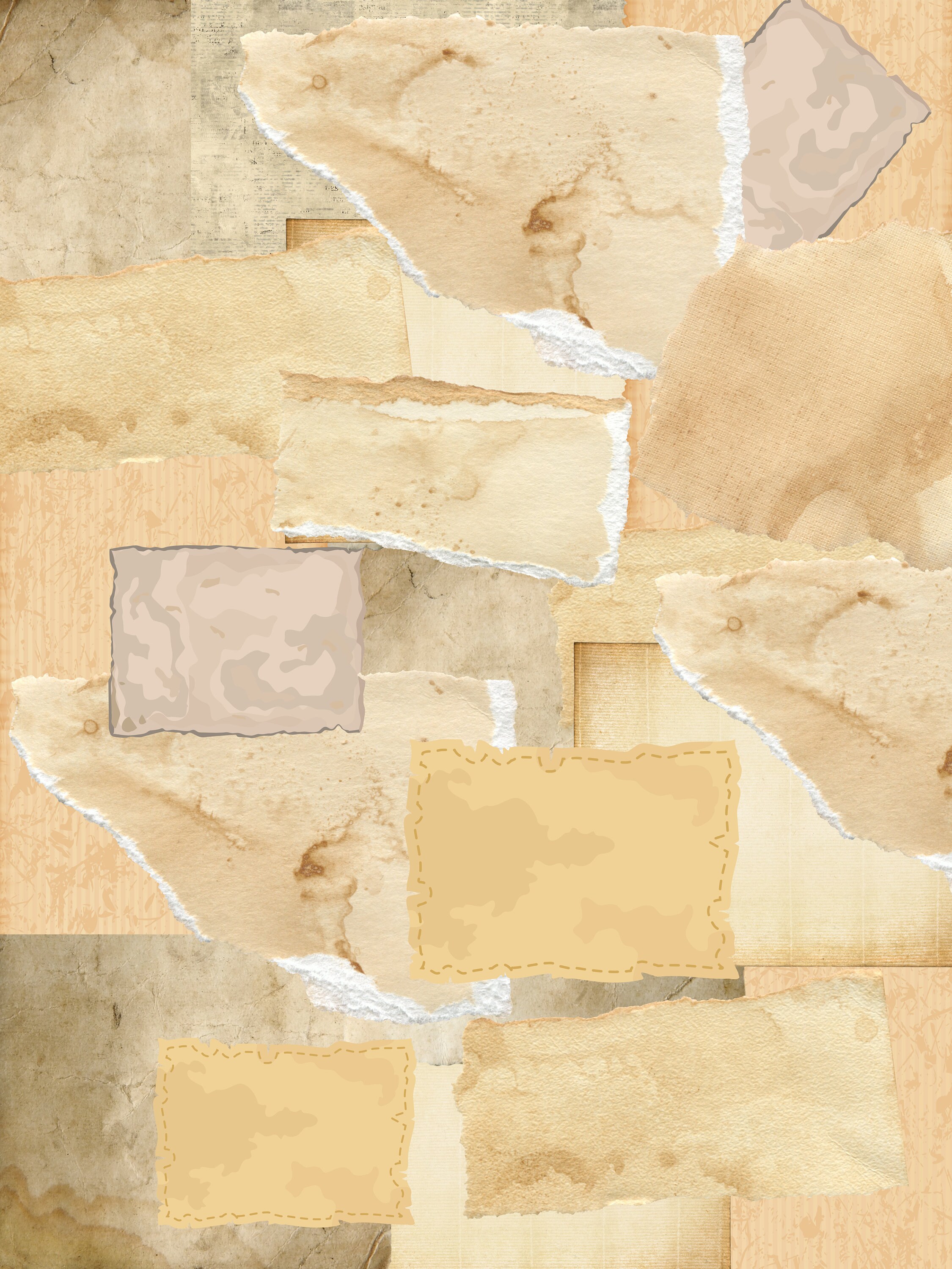 Torn Brown Paper, Background Images, 15 Unique Collages for ...