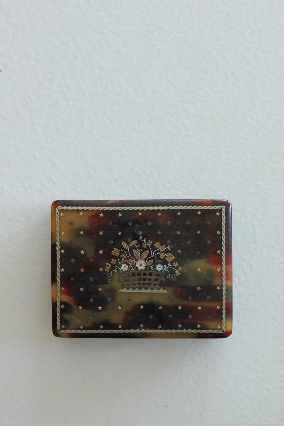 French Mottled Shell and Horn "boite-a-mouche" Cosmetic Box 18th ...