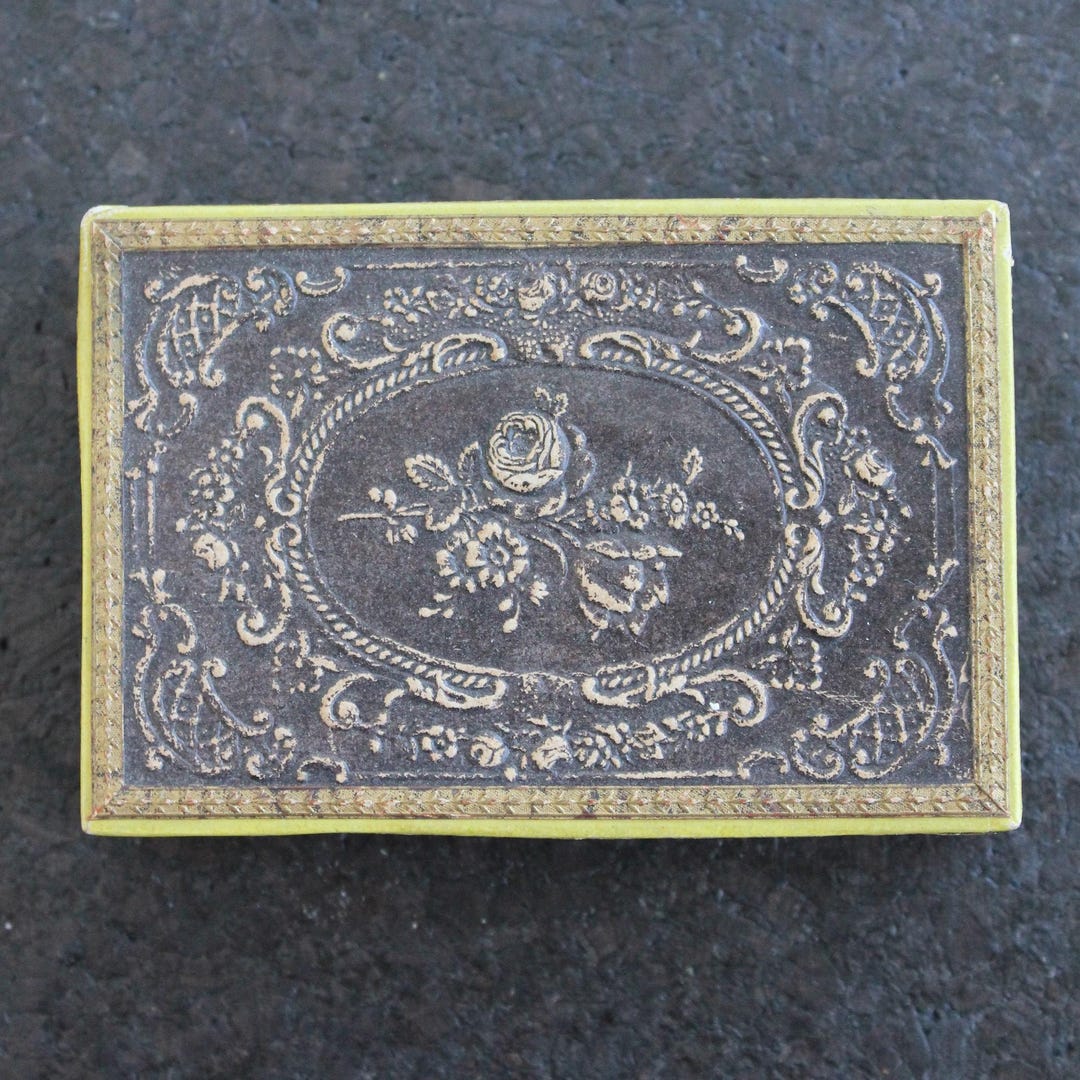 Antique Floral Embossed Paper Jewellery Box From Berne, Switzerland ...