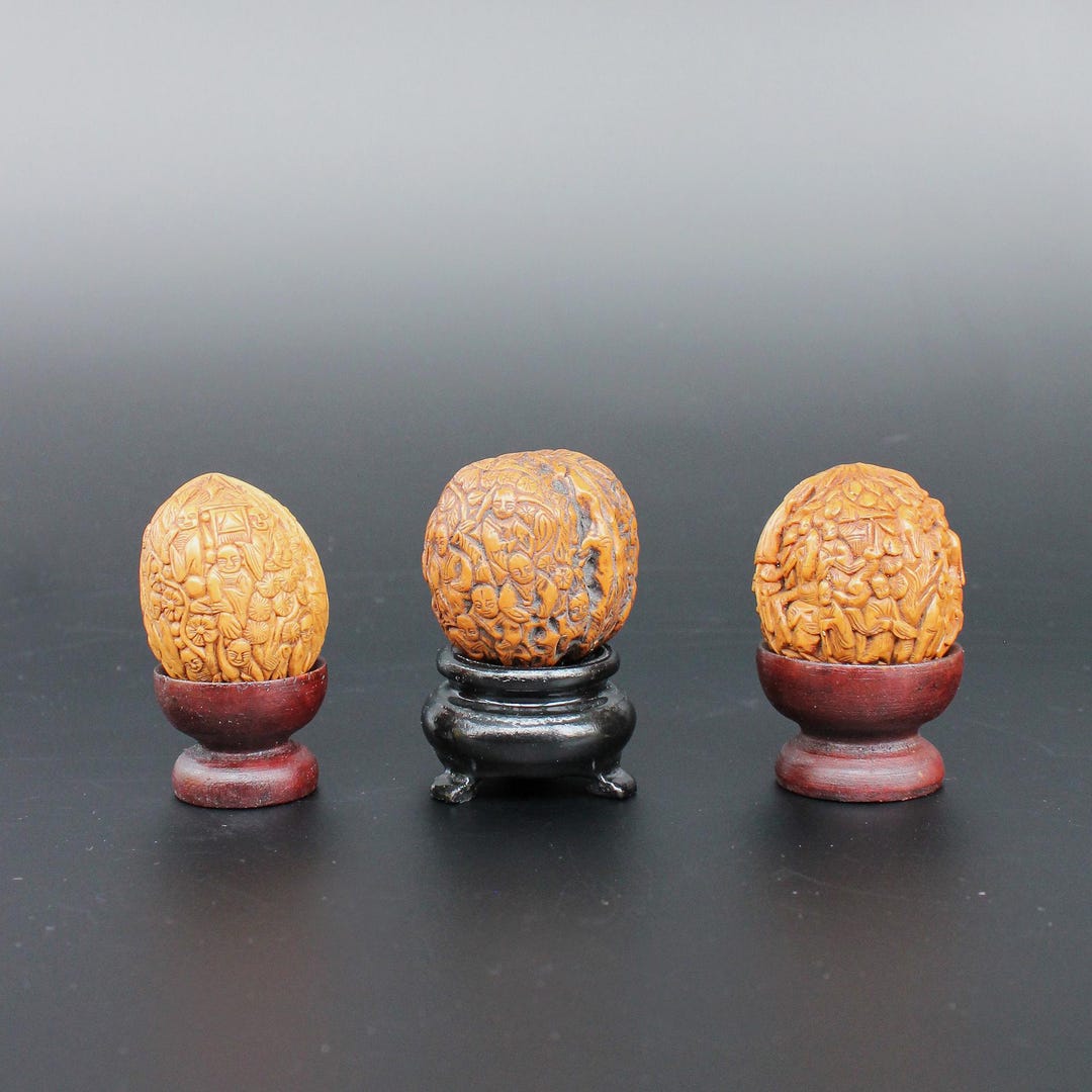 Late 19th Century Hediao Chinese Carved Walnuts - Etsy