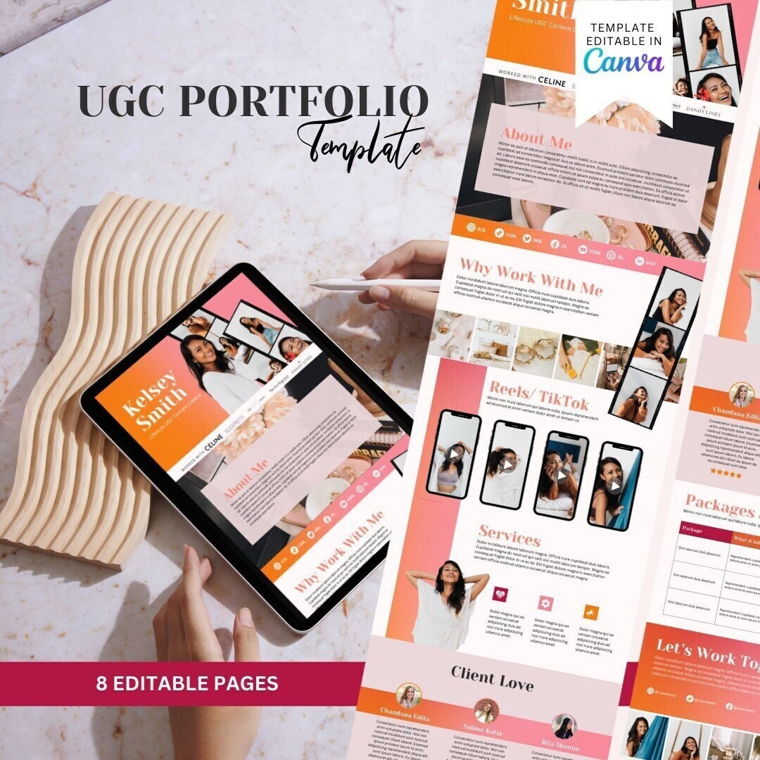 UGC Portfolio Template | UGC Creator Portfolio | Ugc Media Kit | Ugc ...