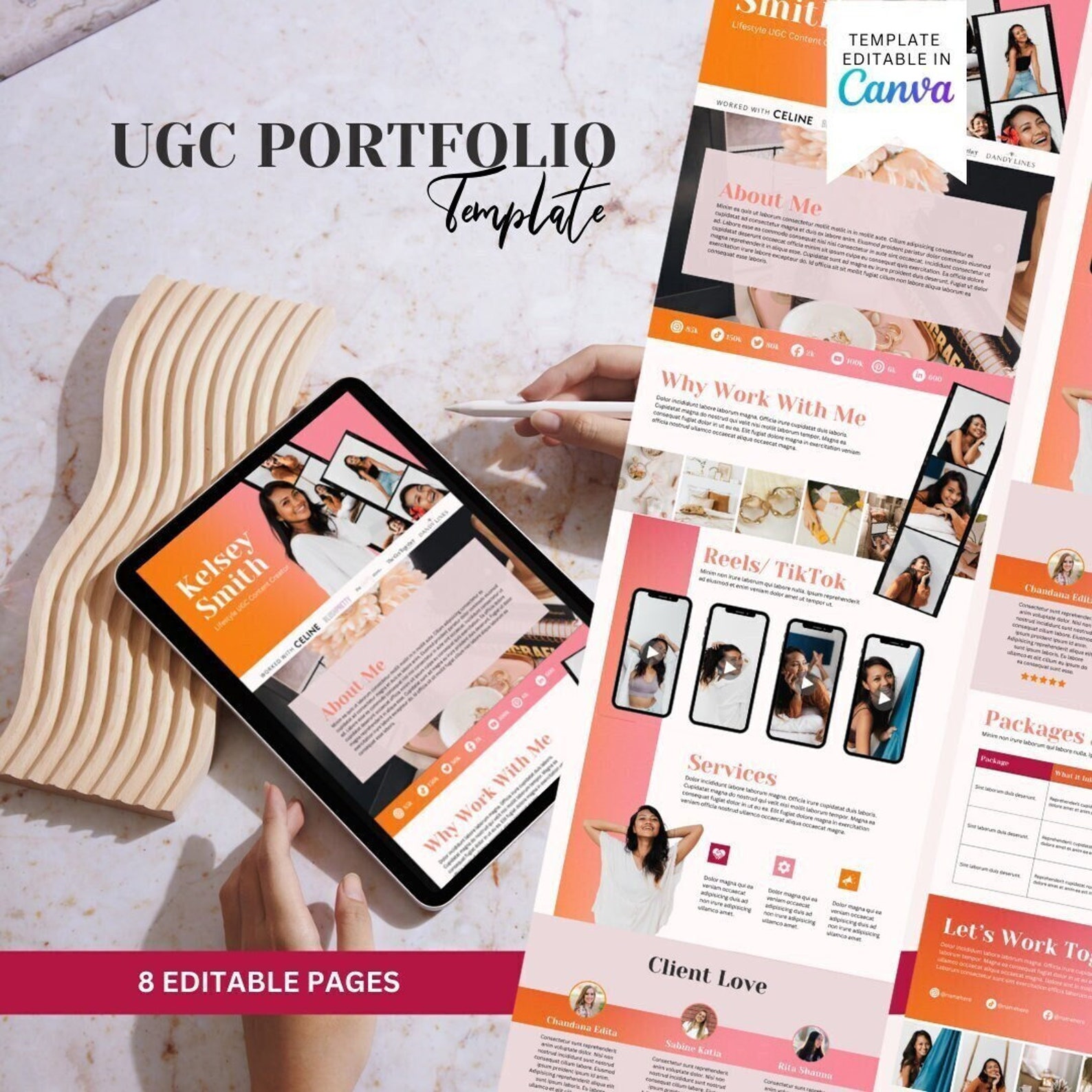 UGC Portfolio Template | UGC Creator Portfolio | Ugc Media Kit | Ugc ...