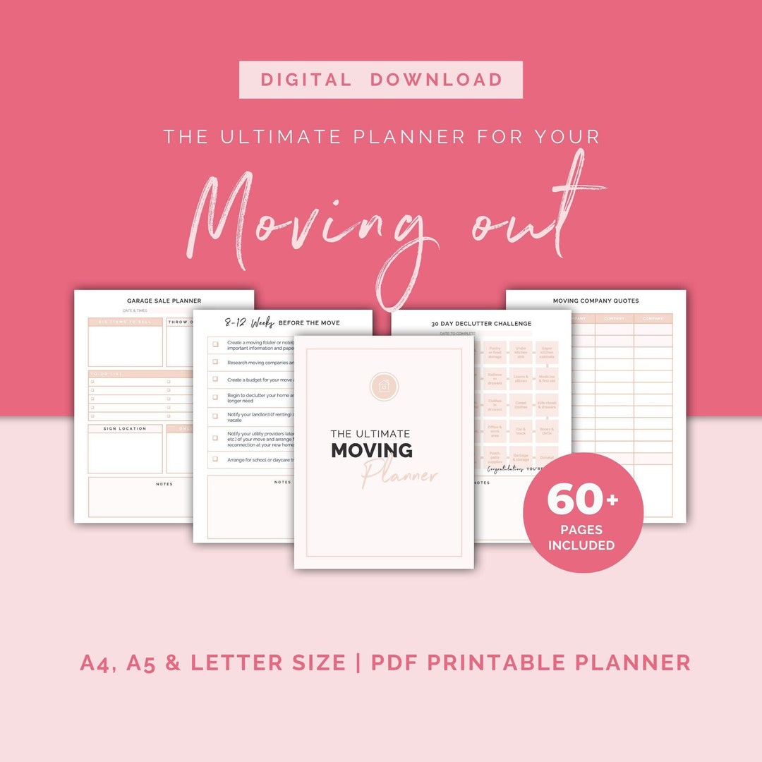 Moving Checklist, Moving Planner, Moving Binder, Moving Gift, Moving ...