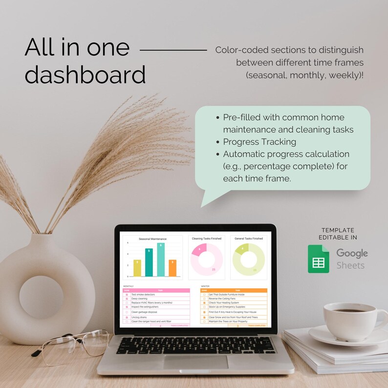 Weekly Cleaning Checklist | Monthly, Yearly Chore Chart | Cleaning ...