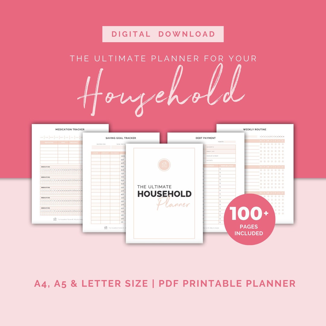 Household Binder Printable | Home Management Planner, Household Planner ...