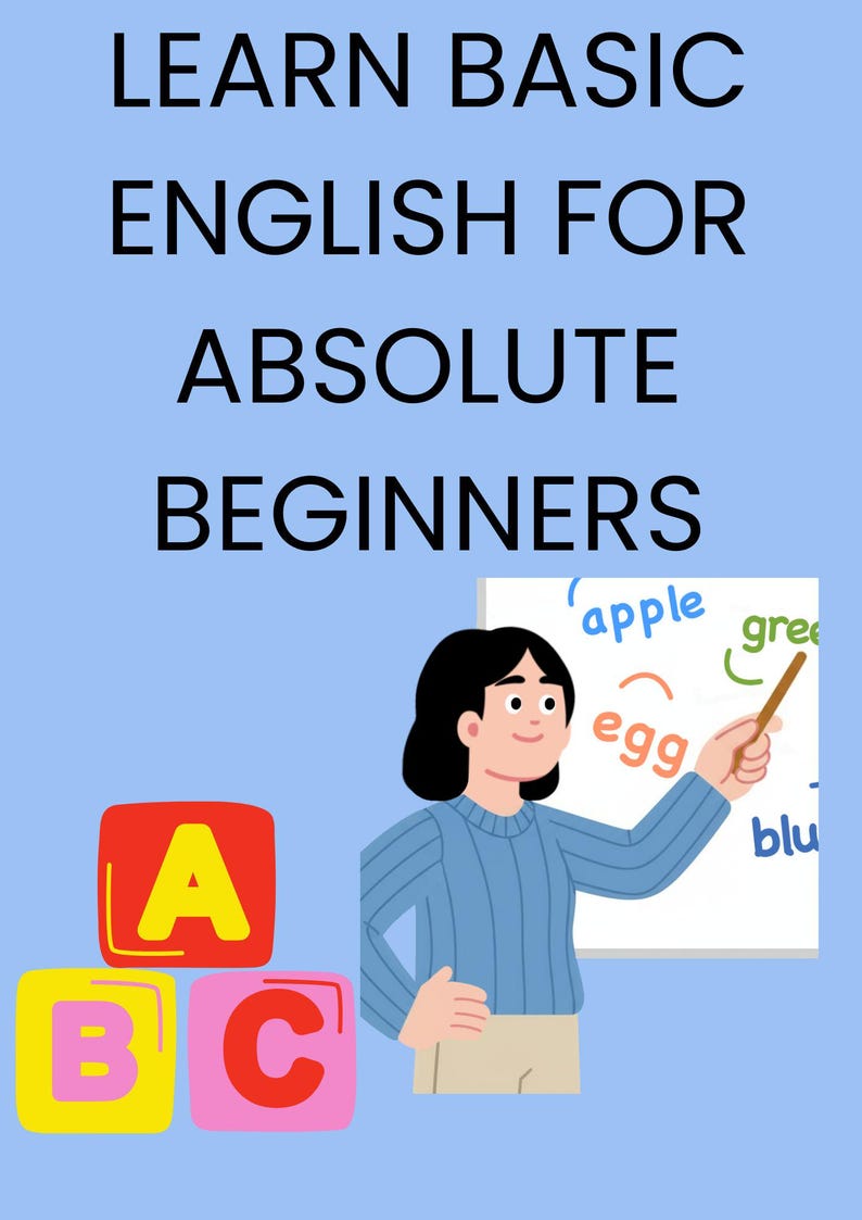 English for Absolute Beginners | Printable Workbook | Alphabet, Numbers ...