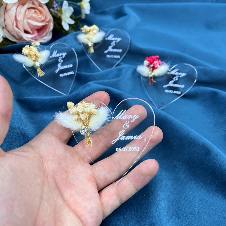 Personalized Floral Fridge Magnets Transparent Plexy Magnet - Etsy