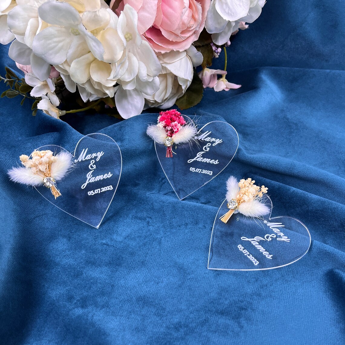 Personalized Floral Fridge Magnets Transparent Plexy Magnet - Etsy