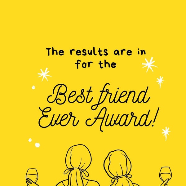 Best Friend Award - Etsy