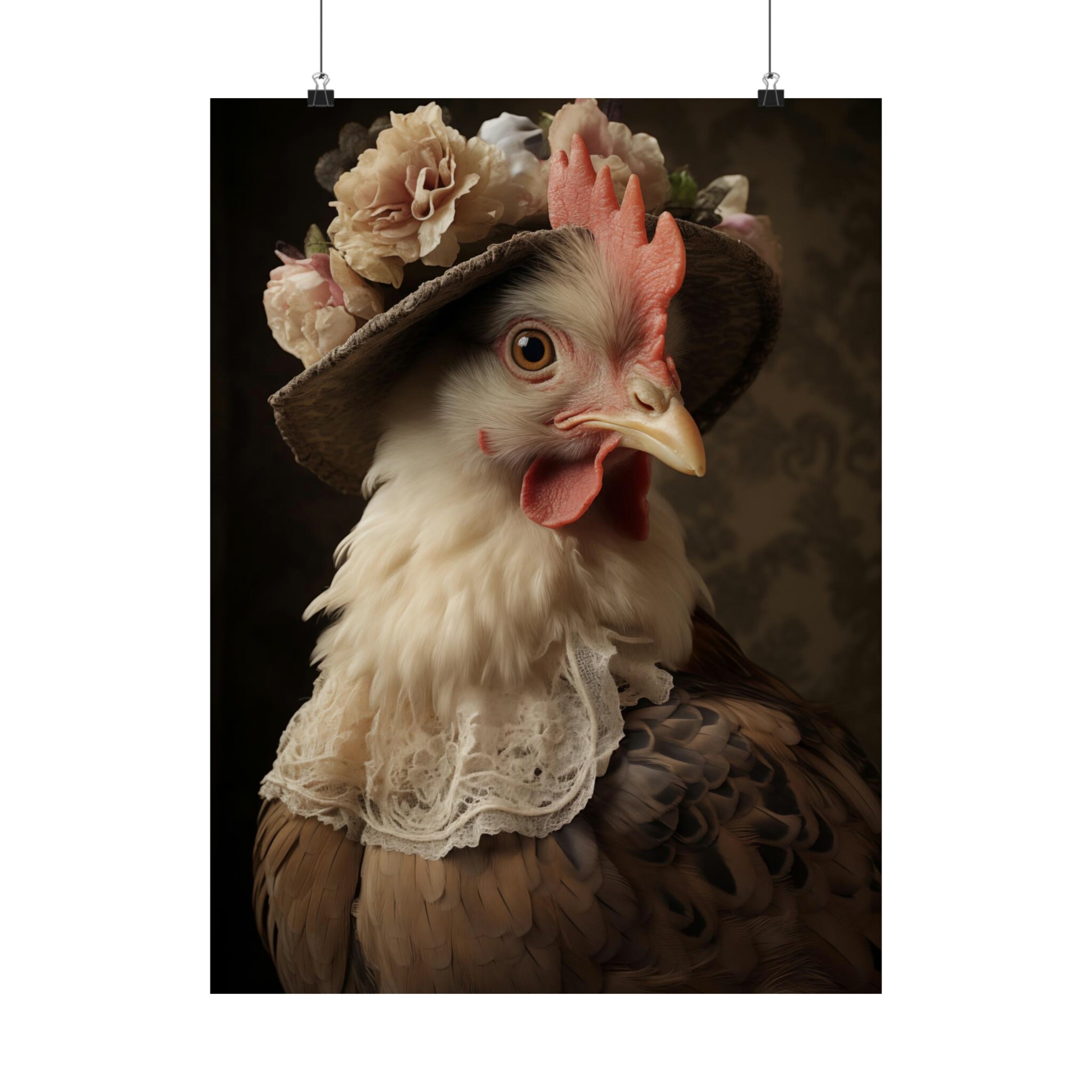 Victorian Chicken Matte Vertical Print Dark Art Poster Print ...