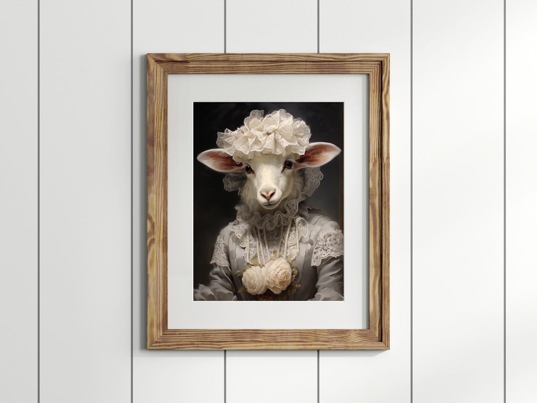 Victorian Sheep Matte Vertical Print Dark Art Altered Print ...