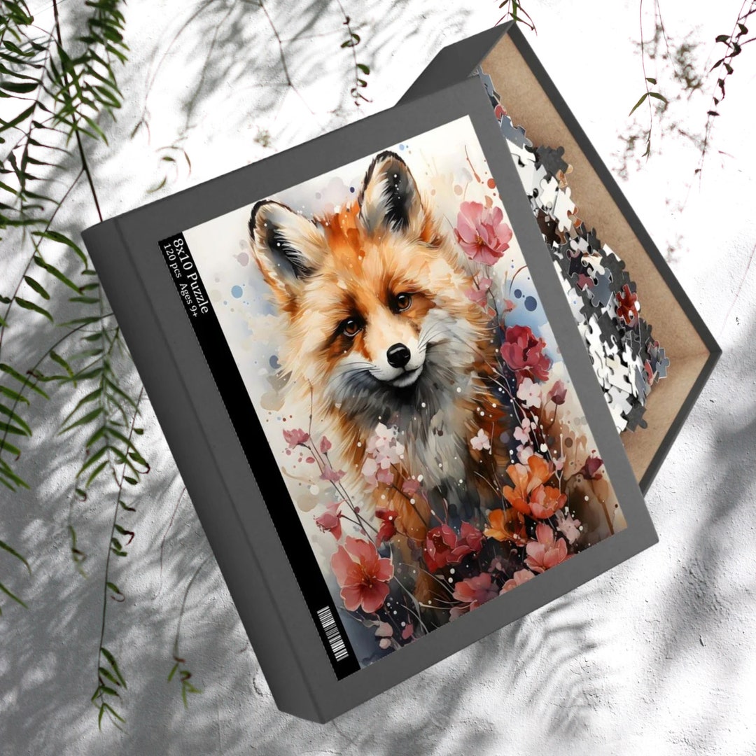 Cute Fox Art Puzzle 120 252 500-piece Difficult Art - Etsy