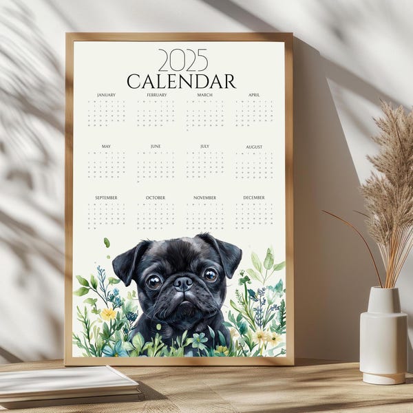 Pug Calendar - Etsy