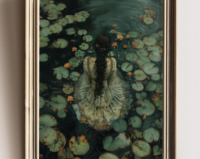 Cute Bookish Red Cat Print Dark Academia Decor Moody Bookish Wall Art ...