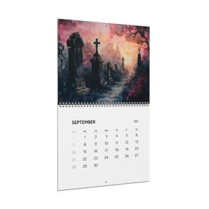 2025 Gothic Graveyards Art Calendar Wall Calendar, Vintage Gothic ...