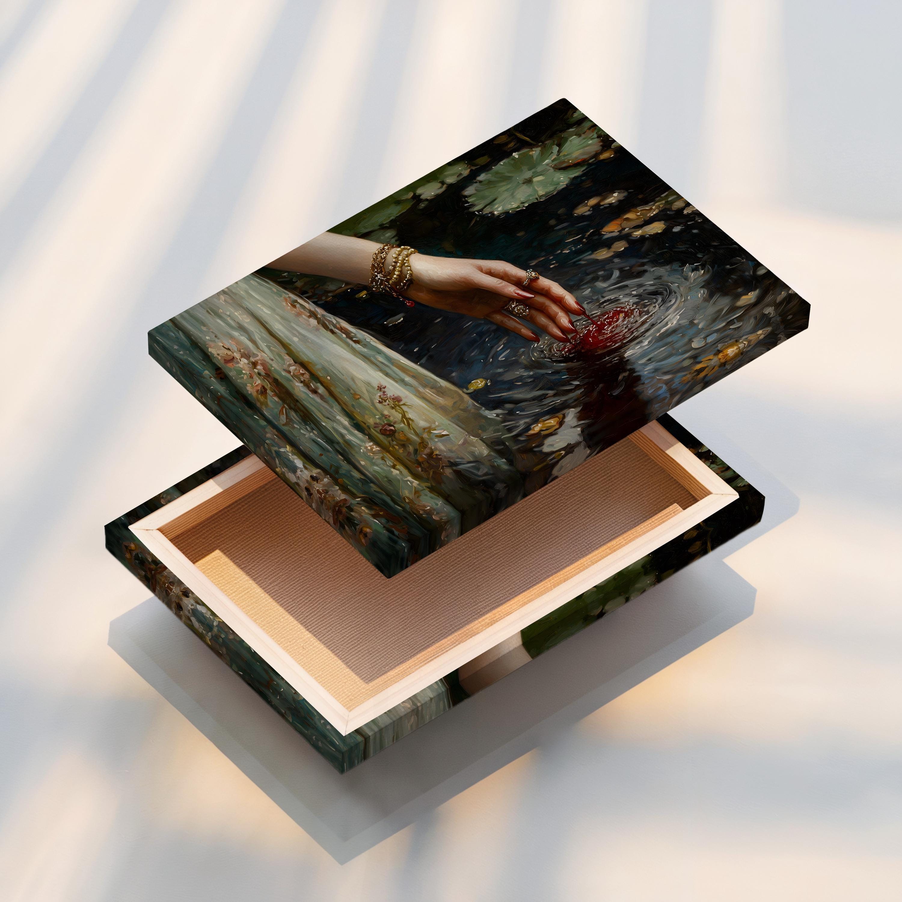 Lady Macbeth Bloody Hand in Pond Print – Romantic Dark Fantasy Wall Art ...