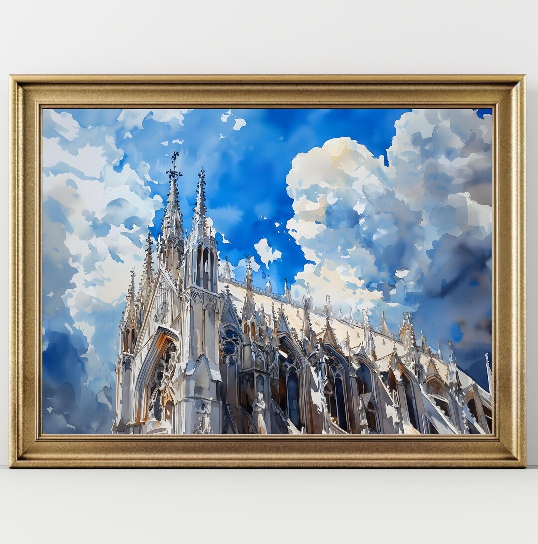 Gothic Cathedral Art Print Light Academia Decor Gothic Castle Poster ...