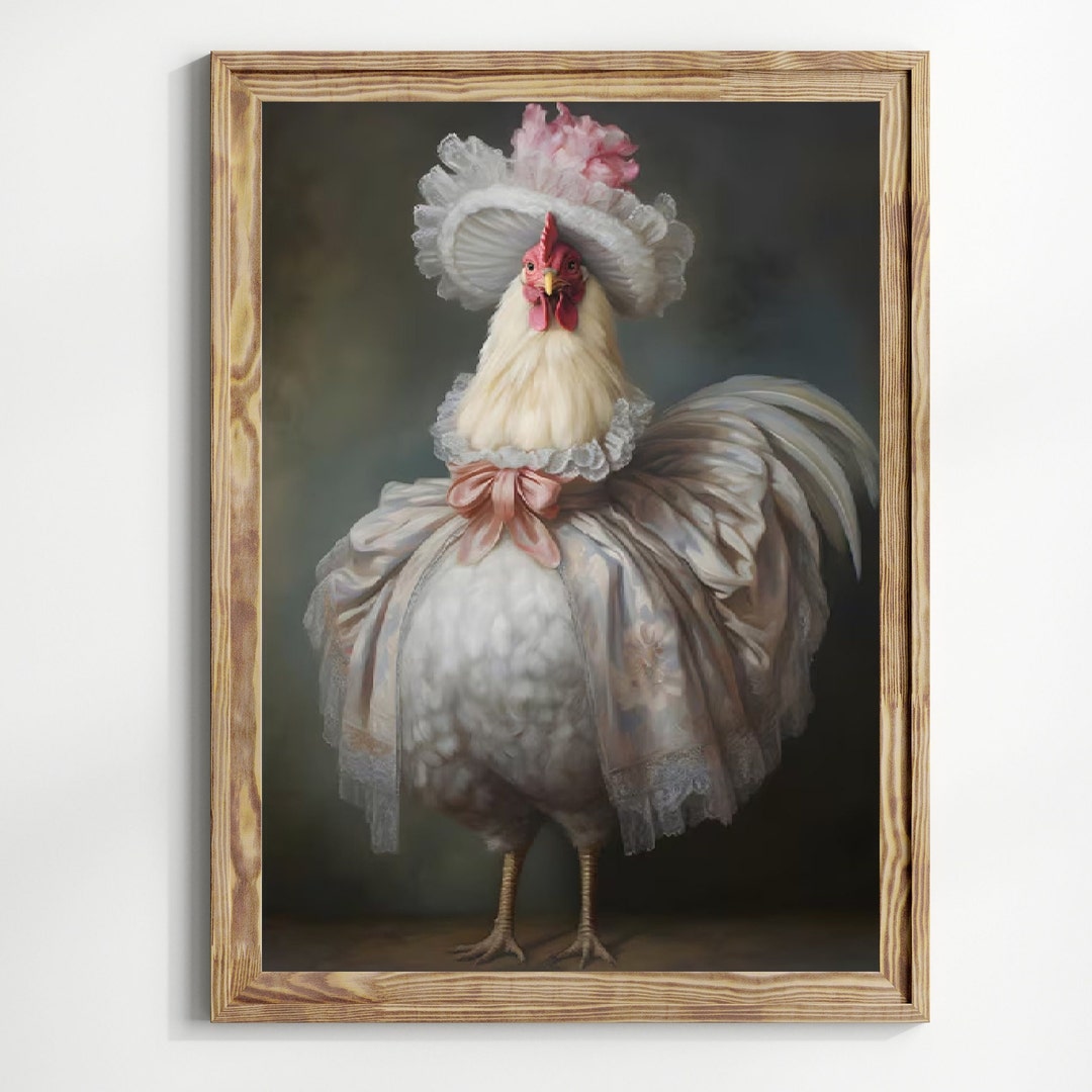 Proud Coquette Victorian Chicken Matte Vertical Print Dark Art Altered ...