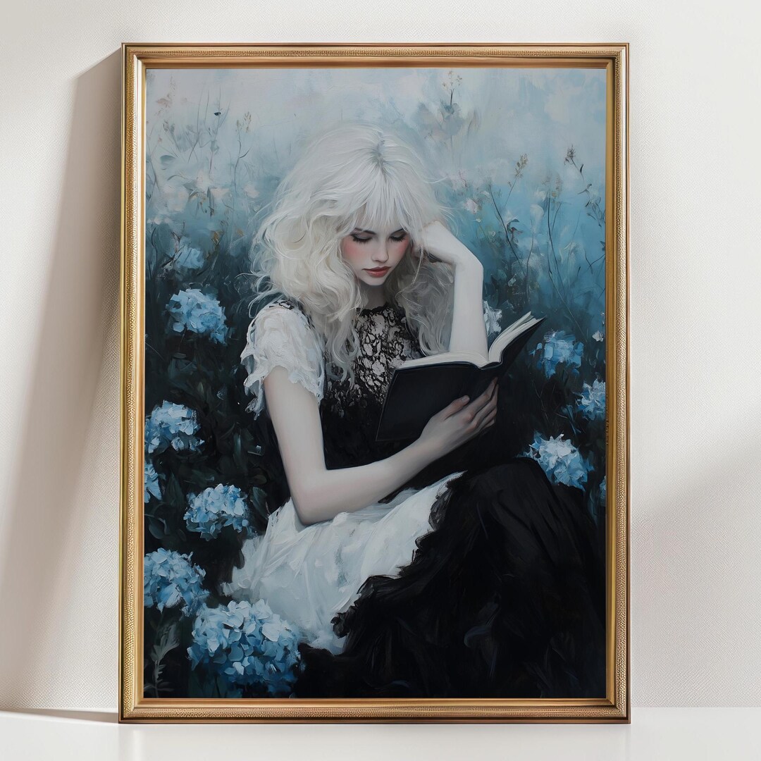 Enchanting Reading Poster, Bohemian Wall Art, Whimsical Home Decor ...