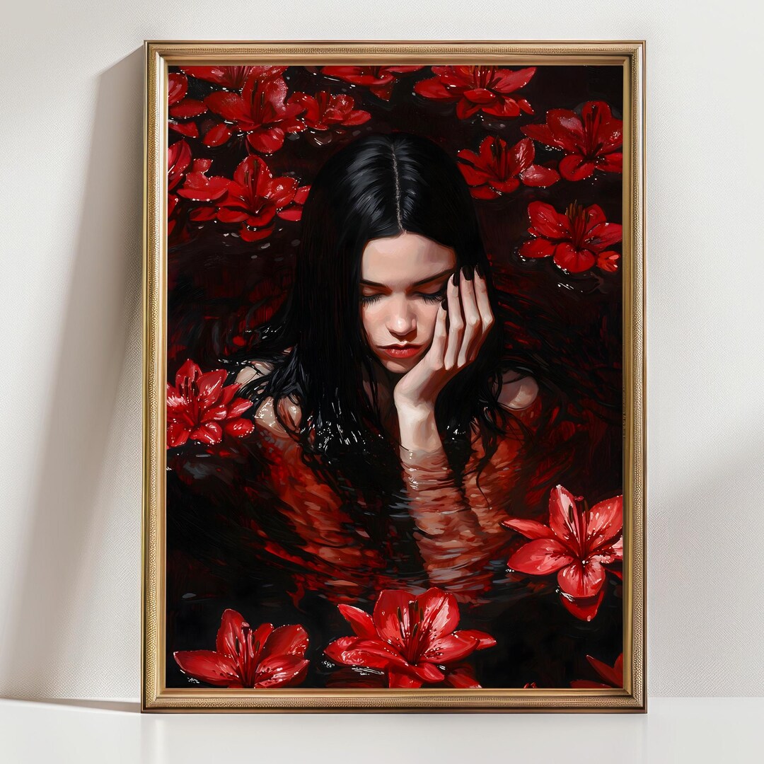 Red Sea Dark Academia Decor, Goth Print , Goth Moody Victorian Wall Art ...