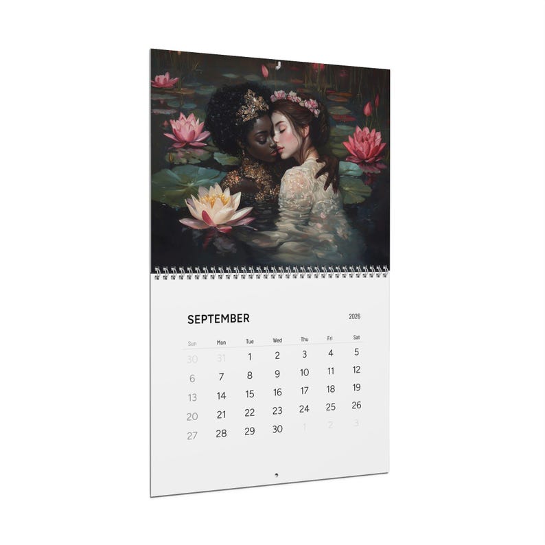 2026 Sapphic Wall Calendar – Lesbian 2026 Romantic Women Art Calendar ...