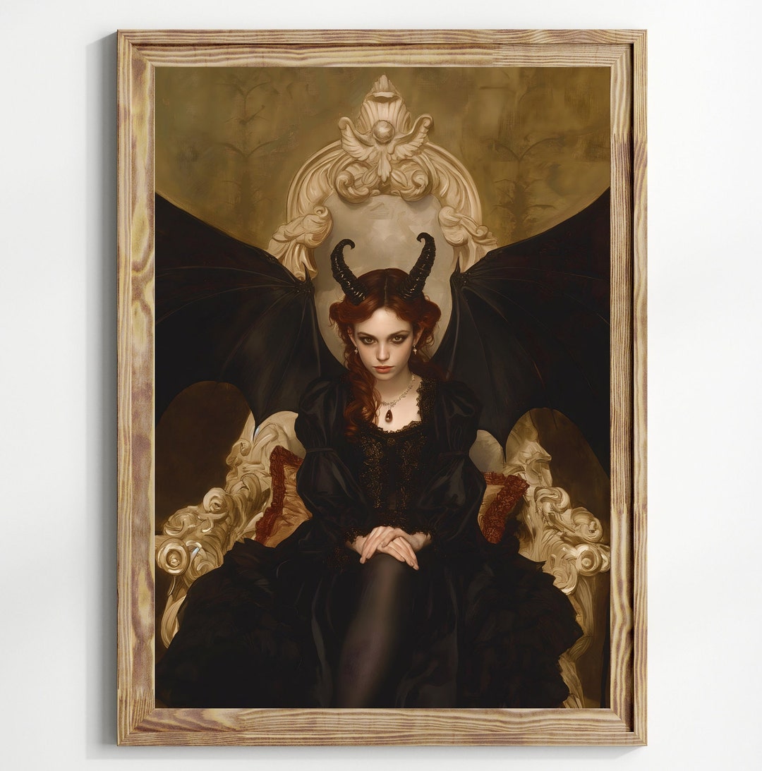 Moody Succubus Lilith Art Print Dark Academia Art Print, Underworld ...