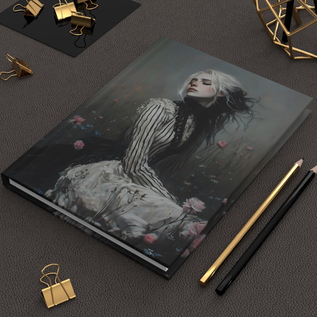 Moody Hardcover Journal - Floral Aesthetic, Writing Journal, Gift for ...