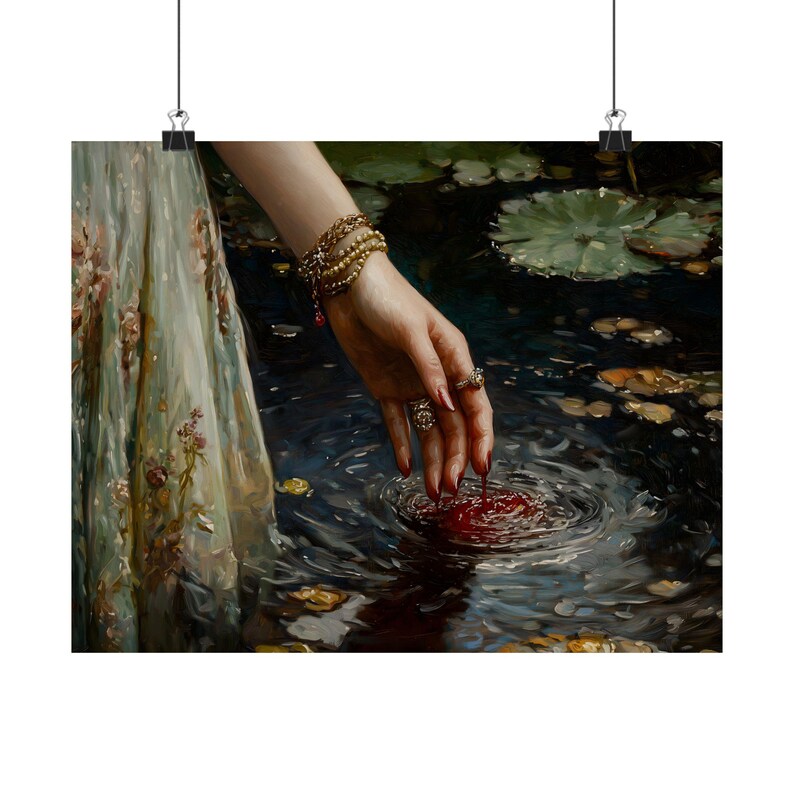 Lady Macbeth Bloody Hands Painting Dark Gothic Home Decor, Dark ...